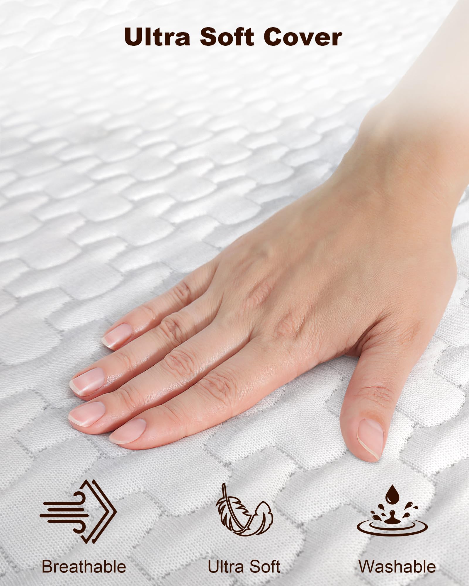 Slumbrae 4" [RV King] Memory Foam Mattress Topper for RV with Ultra Soft Cover, CertiPUR-US Certified, 72"*80"