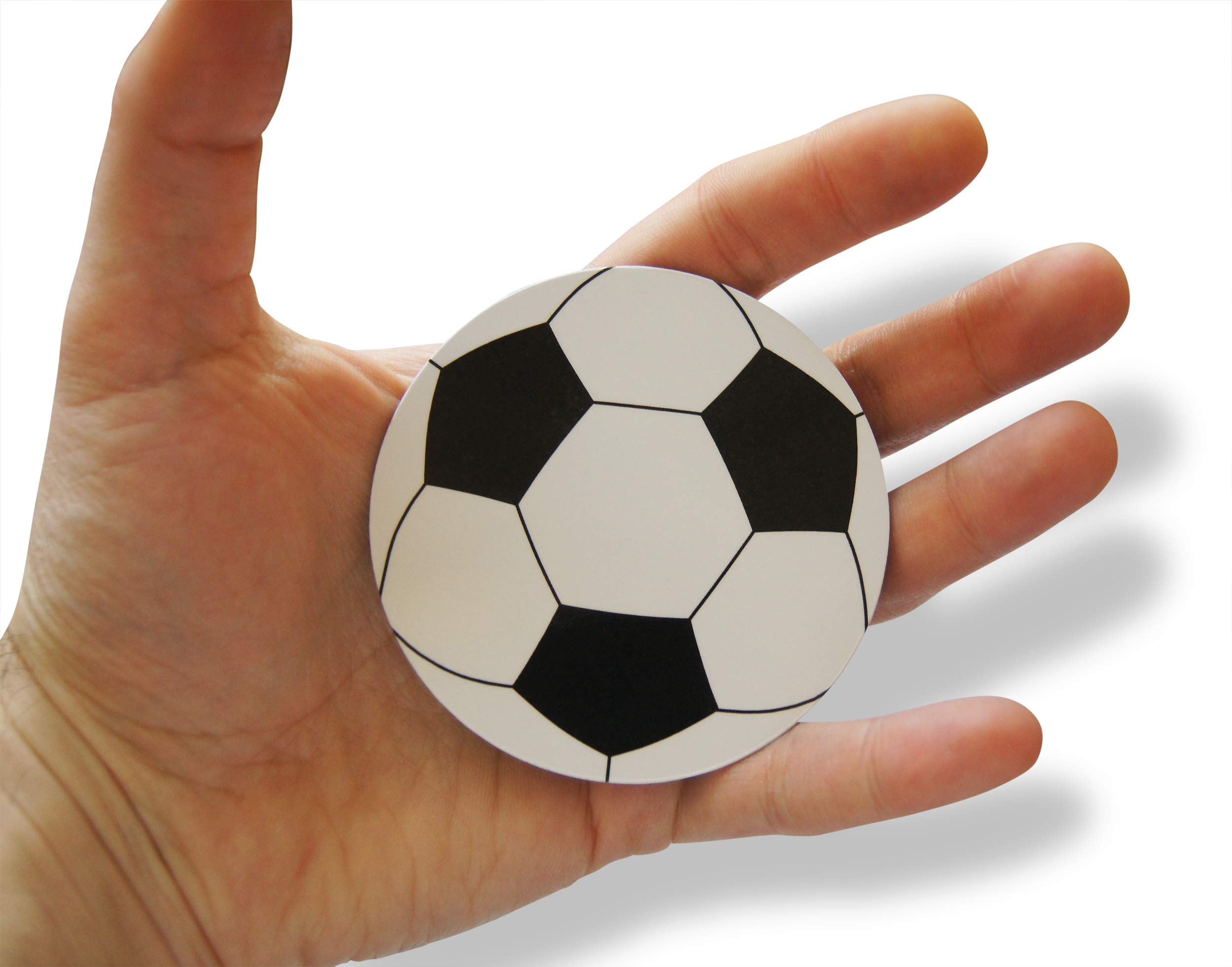 Novel Merk Soccer Ball Circle Decorations Small Refrigerator Magnet Set Miniature Design (12 Pieces)