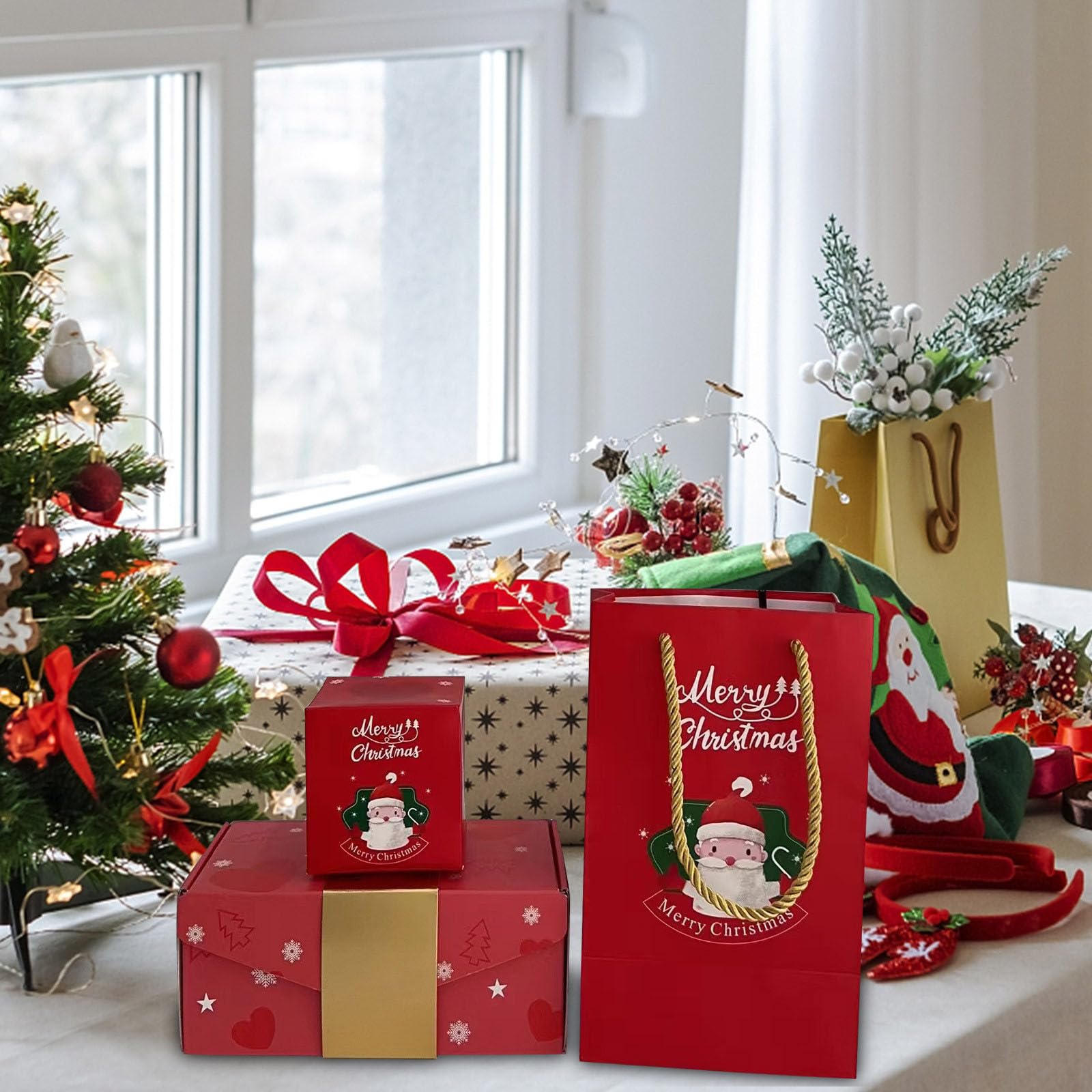 Surprise Gift Box Explosion for Money, 2024 Newly Merry Christmas Surprise Gift Boxes, Folding Pop-Up Explosion Gift Box, Christmas Boxes Explosion Gift Box for Money and Birthday (10 Boxes Red)