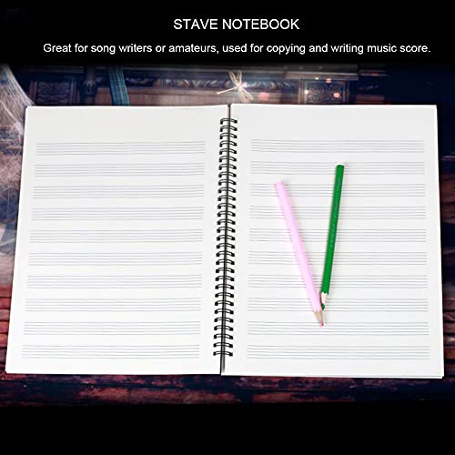 Notebook Convenient for Amateurs for Copying Music Score(Black piano pattern)