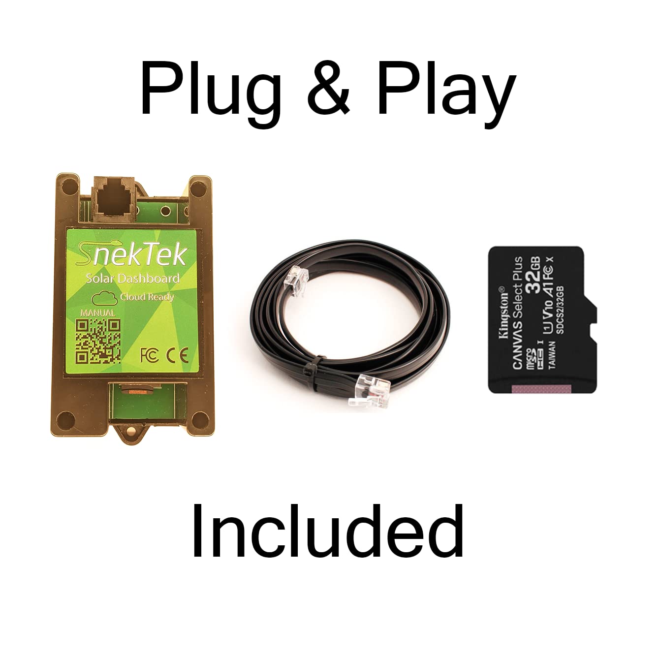 SnekTek WiFi Solar Dashboard SD-RS232-REN-INT for Renogy RS232 Charge Controllers