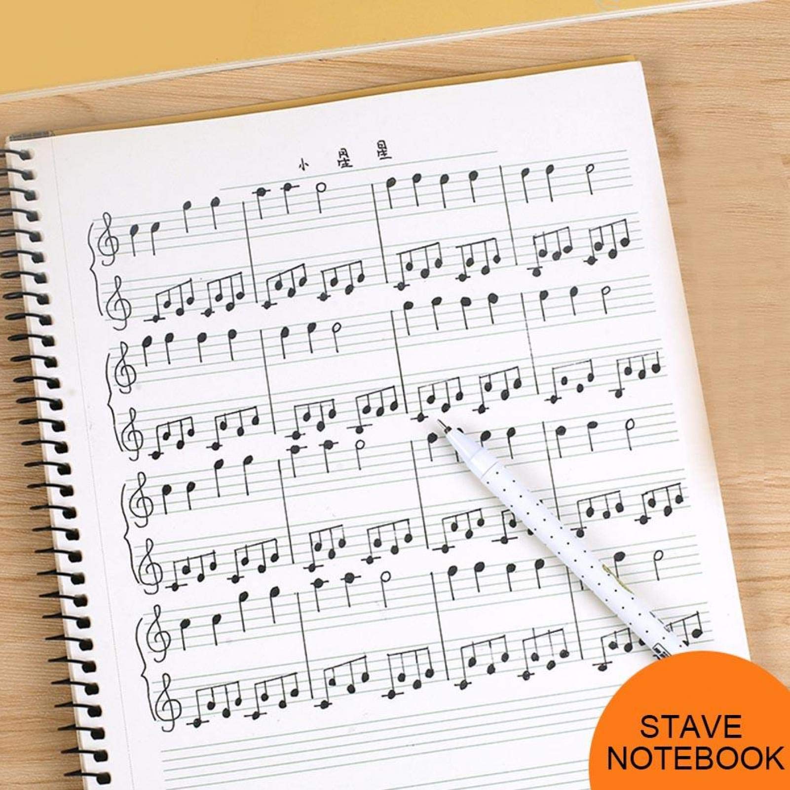 Notebook Practical for Writing Music Score(Black Piano Pattern)