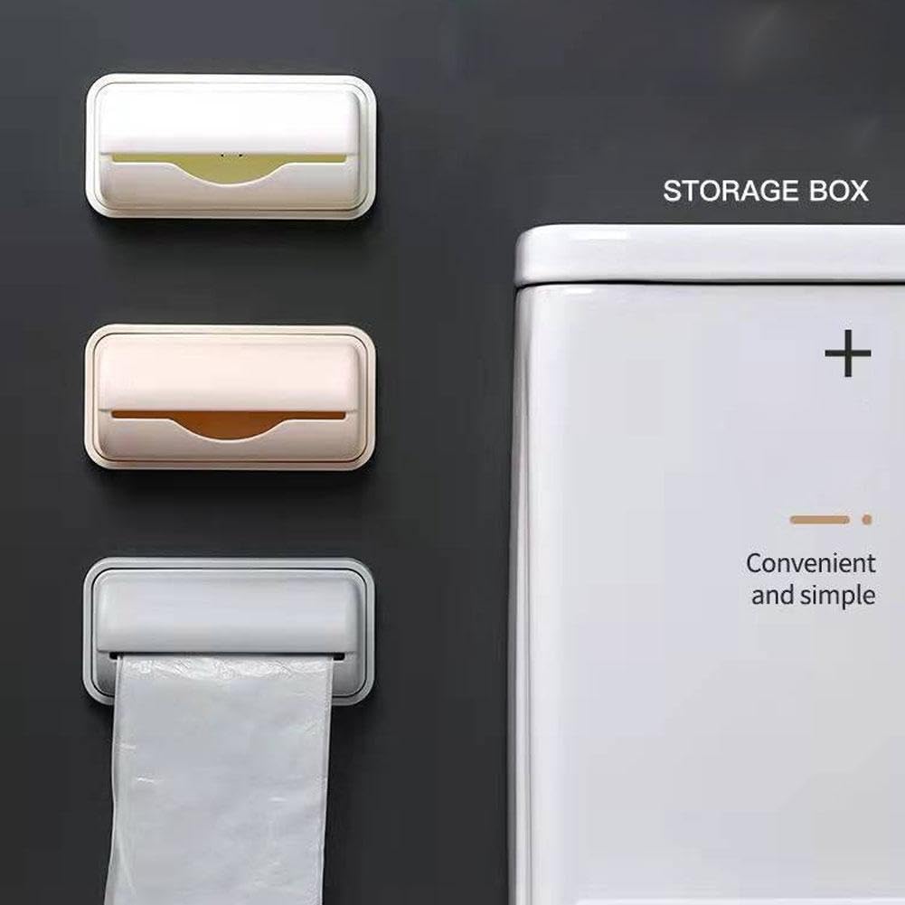 Trash can Liner Dispenser, Trash Bag Dispenser for Bottom of can, Small Bin Liner Kit Dispenser, Wall Mount Garbage Bag Dispenser, Bathroom Trash Bag Dispenser, Storage Trash Plastic Containers