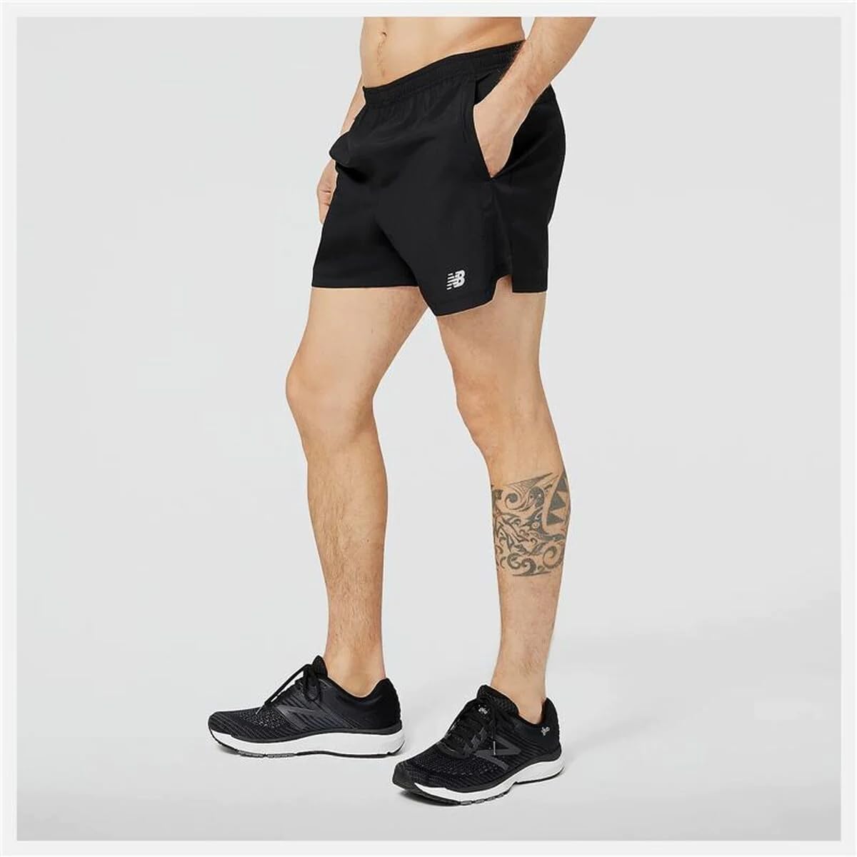 New Balance Men's Accelerate 5 Inch Short, Black, Large