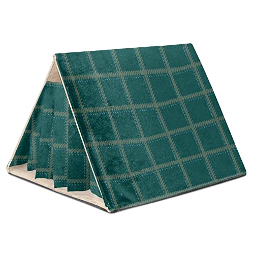 Y-DSIWX Guinea Pig House Bed, Rabbit Large Hideout, Small Animals Nest Hamster Cage Habitats Plaid Blue