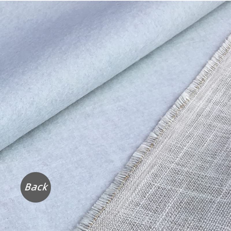 TinaKim Canvas Upholstery Fabric, Faux Slub Linen Cloth Material, for Couch Chair Seat Repair (Dark Grey, 3 Yard (57x 108 inch))