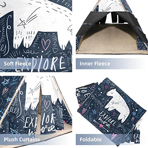 Y-DSIWX Guinea Pig Hideout House Bed, Cute Polar Bear Rabbit Cave, Squirrel Chinchilla Hamster Hedgehog Nest Cage