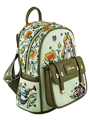 Wondapop Disney Alice in Wonderland 11" Vegan Leather Fashion Mini Backpack