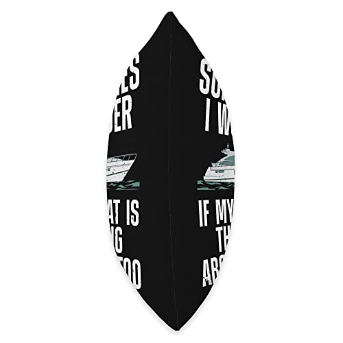 Yacht Boating Gift Boat Accessories & Boater Stuff Funny Art for Men Women Watercraft Boat Owner Throw Pillow, 18x18, Multicolor