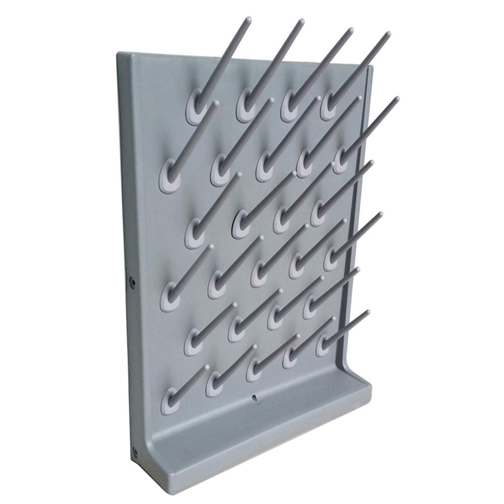 WETUSSEX Laboratory Drying Rack 2Pcs, 27 Pegs Drying Rack for Lab Glassware and Bottles Laboratory Draining Dryer Stand for Countertop Wall Mounted Desk Glassware Drying Draining Rack