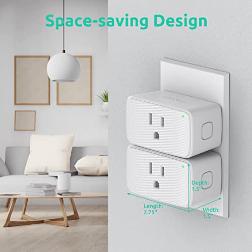 VOCOlinc Homekit Smart Plug Works with Alexa, Apple Home, Google Assistant, WiFi Smart Plug That Work with Alexa, Electrical Timer Outlet Support Siri, No Hub Required, 15A, 2.4GHz, 110~120V (1 Pack)
