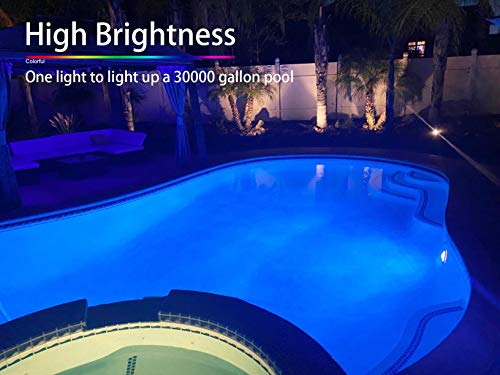 Pool Light Bulb, 120V 40W RGB Color Changing LED Pool Lights for Inground Pool with Remote Control, E26 Replacement Bulbs for 500W Pentair and Hayward Lighting Fixture 1 Pack