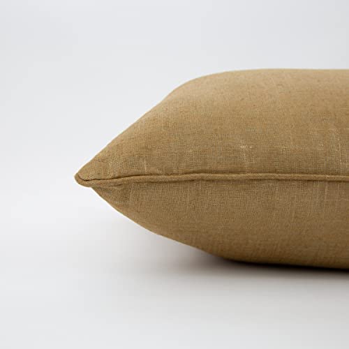 Pillow Perfect Indoor Alchemy Linen Copper Rectangular Throw Pillow, Gold