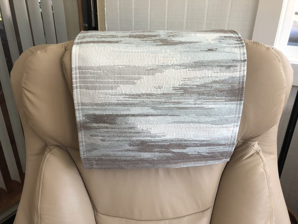 Office Chair Headrest Cover Furniture Pad Upholstery Fabric Pastel Powder Size 14Wx30L" to Protect Home Recliner Media Room Chair Theater Seating