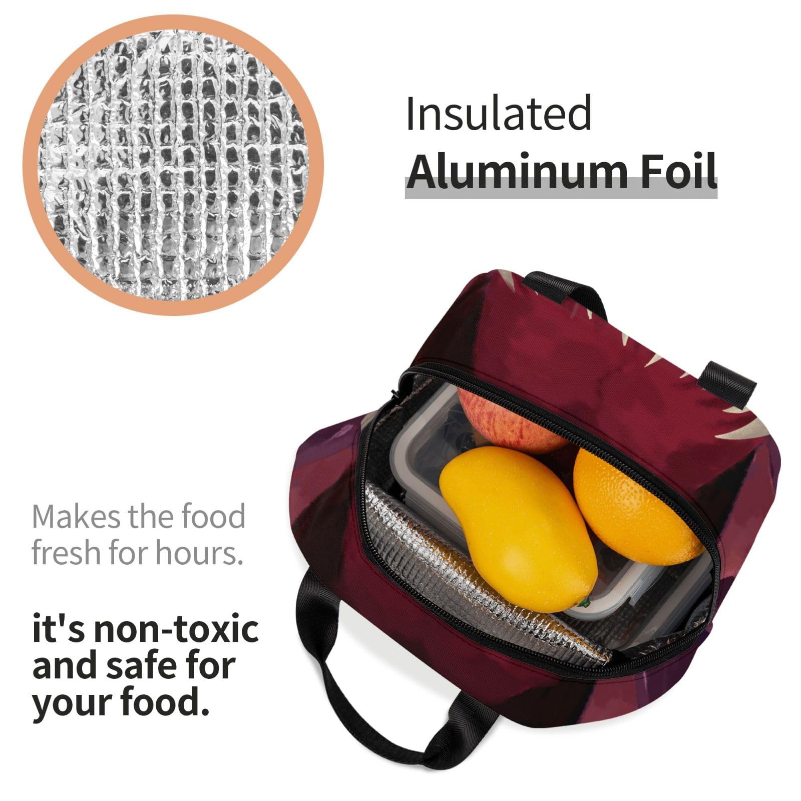 Lunch Bag Womens Insulated Rice Bag Anime Reusable Insulation Refrigerated Large Capacity Portable Tote Bag Ladies