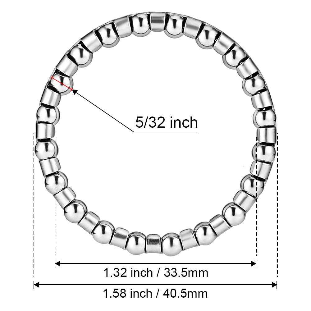 Jaceyon Bike Headset Bearings 5/32" x 20-Balls 4Pcs Bicycle Ball Bearing, 1-1/8" Headset Bearings Caged for Mountain MTB Bike