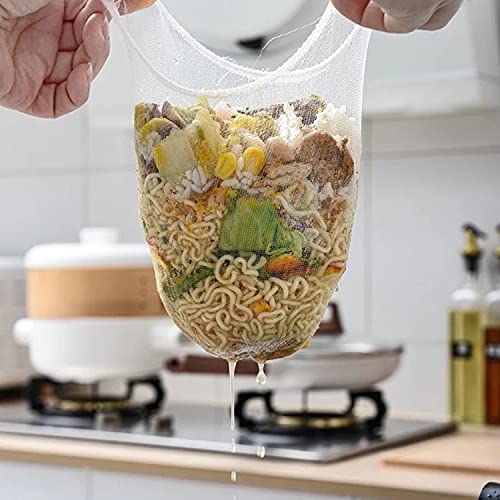pekox Sink Strainer Bag,200 PCS Disposable Kitchen Sink Trash Mesh Bag, Large Size Rv Wash Basin Garbage Bags of Sink Basket Strainer