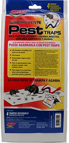 PIC GPT-4 Glue Pest Trap for Spider and Snake, 4-Pack
