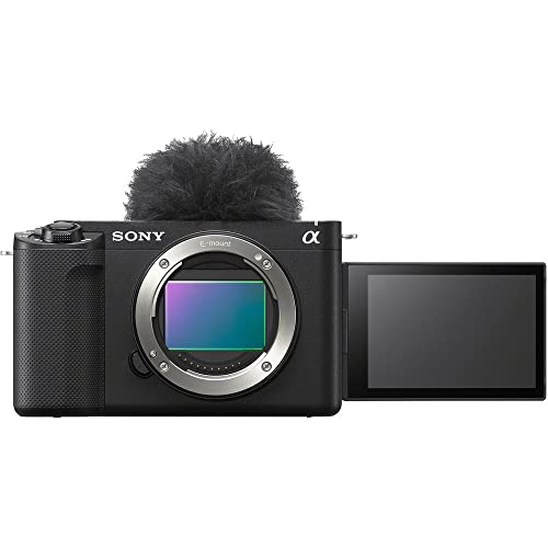 Sony Alpha ZV-E1 Full-Frame Vlog Mirrorless Lens Camera (Black) (ILCZVE1/B) + Case + 64GB Card + NP-FZ100 Compatible Battery + LED Light + Corel Photo Software + Card Reader + More (Renewed)