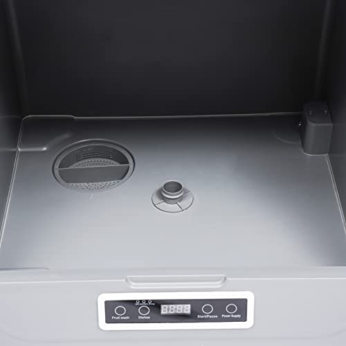 Portable Countertop Dishwasher, 4 Washing Programs, Air-dry Function, Automatic Dishwasher Deep Heating Cleaning Machine for Small Apartments, Dorms and RVs(White)