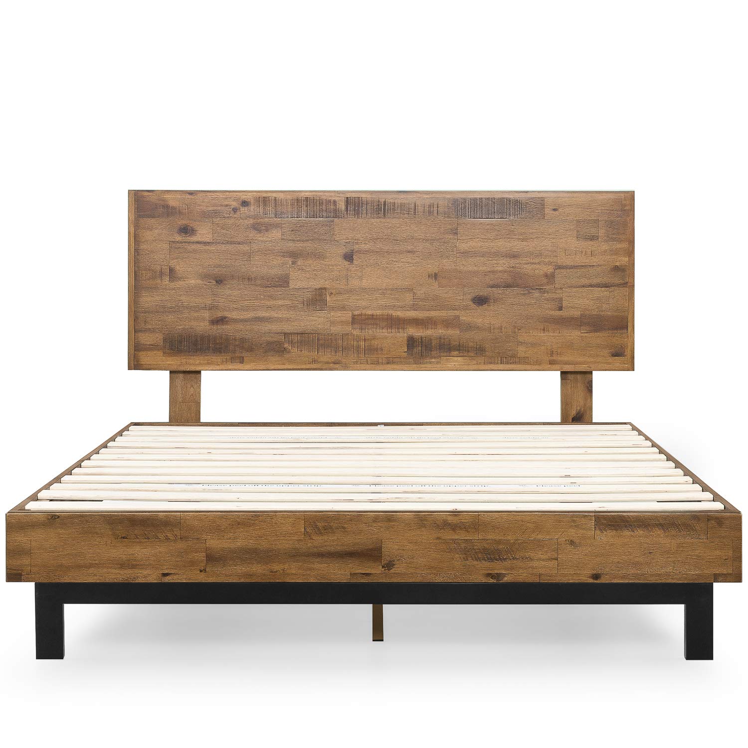 ZINUS Tricia Wood Platform Bed Frame with Adjustable Headboard, Wood Slat Support with No Box Spring Needed, Easy Assembly, Full