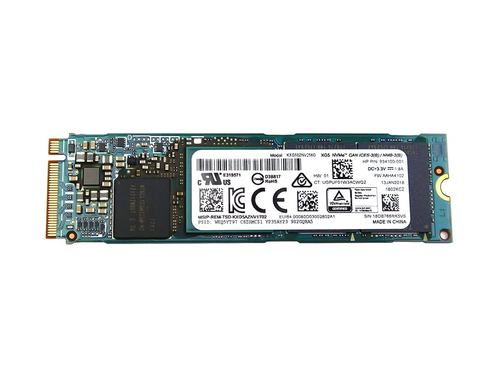 Solid State Drive 934100-001 Compatible Replacement Spare Part for Toshiba XG5 KXG50ZNV256G 256GB M.2 2280 PCI-Express 3.0 x4 NVMe SSD