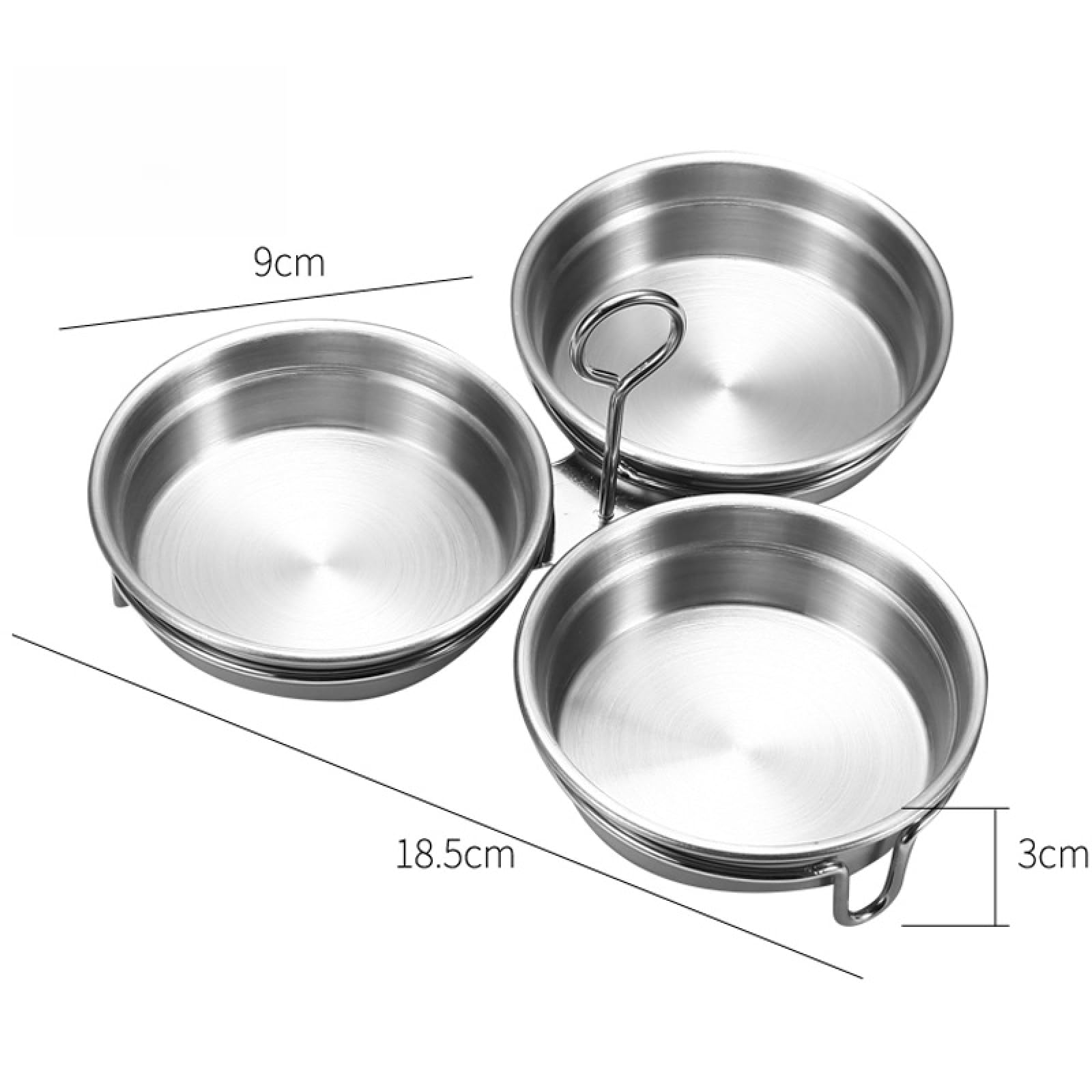 RJMPUCUT Stainless Steel Egg Poacher, Nonstick 3 Poached Egg Cups for Poached Mini Multi-function Egg Steamer with Stand, Metal Egg Cups with Oil Brush for Poached Eggs Poached Egg Tool