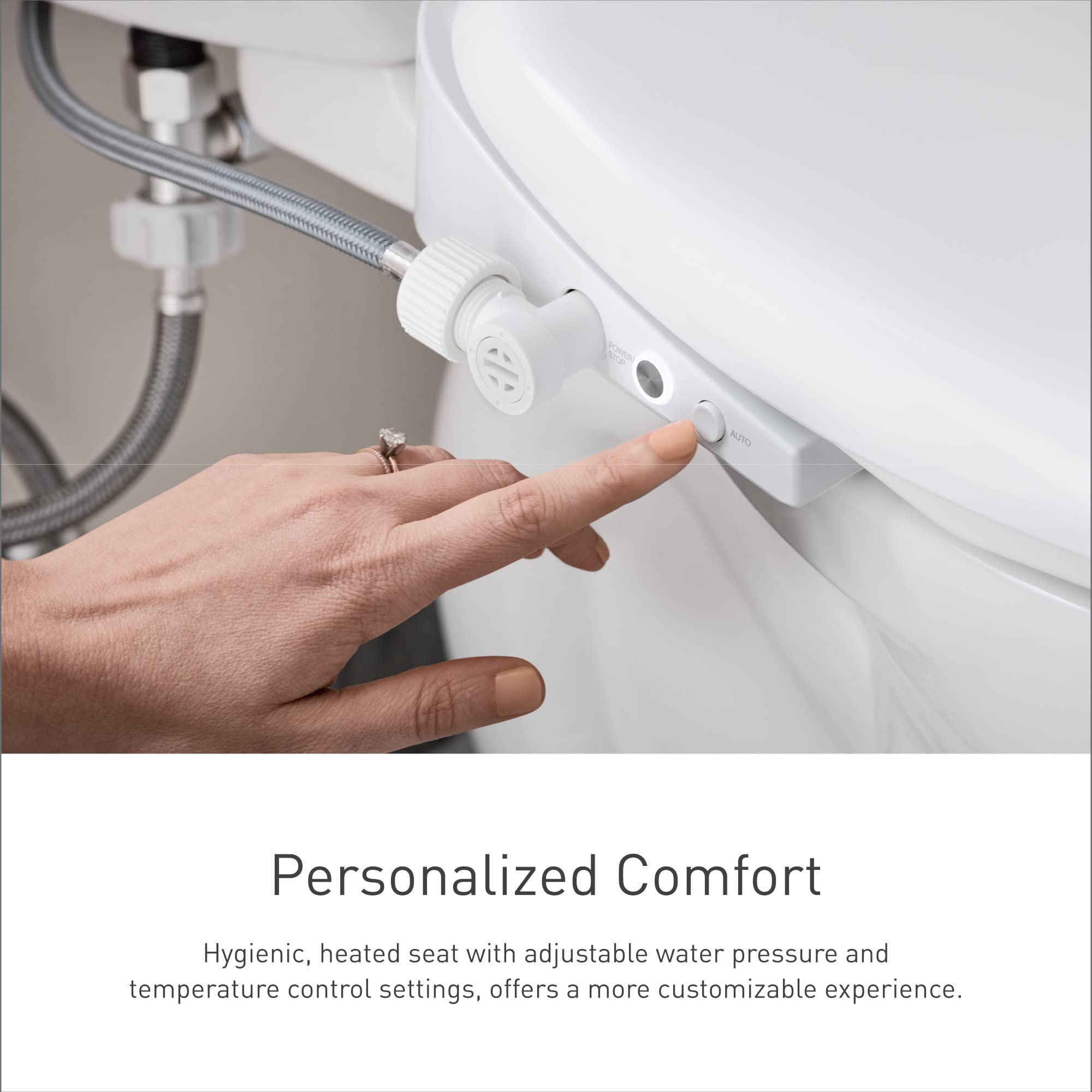 Moen EB1000 3-Series Standard Electronic Bidet Toilet Seat, White
