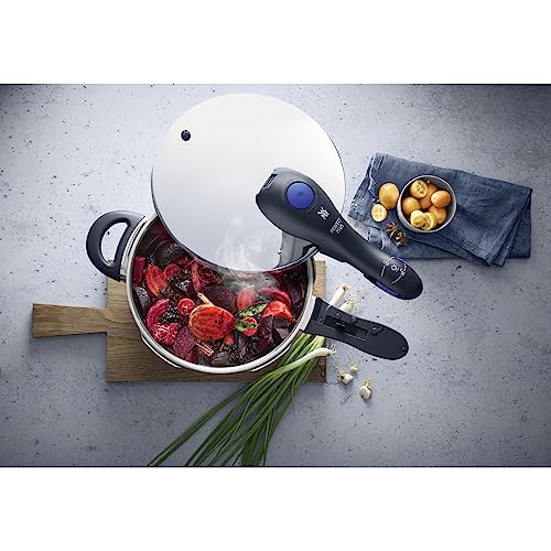 WMF Perfect Plus – Quick Cooker Diameter 22 cm Diameter of 6 Litres and a Half with Flame Protection Cromargan Stainless Steel for Induction