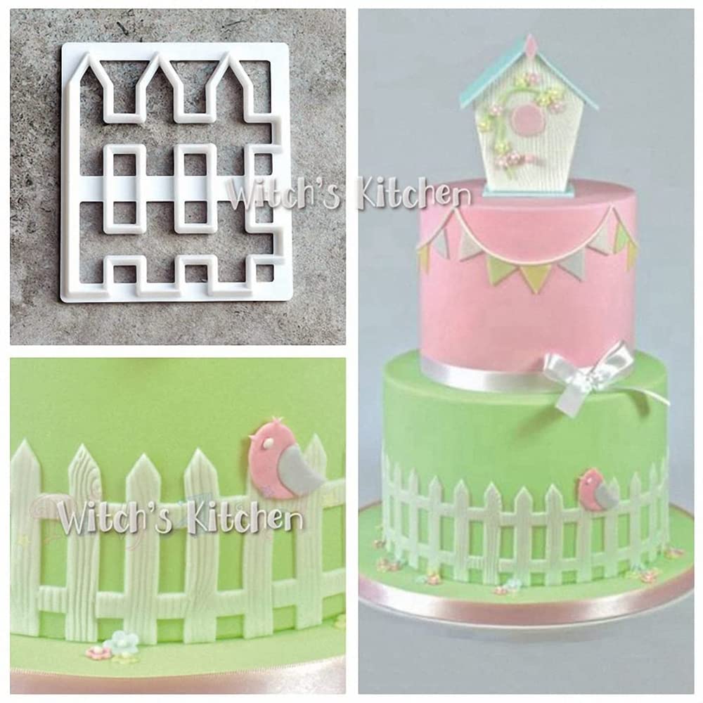 Mold Creative Cube Cake Fence Mold DIY Baking Decoration Tool Mold For Fondant Glue Clay Cake Border Decoration Food Grade Plastic