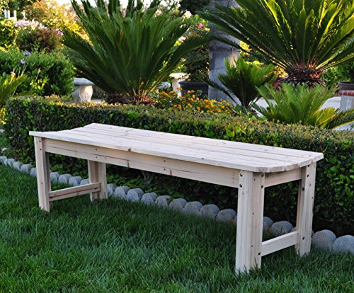 Shine Company 4205N 5 Ft. Backless Wood Outdoor Garden Bench โ Natural