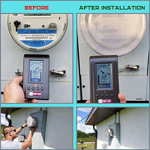 OMPERIO Smart Meter Cover RF-Radiation Shield Guard EMF Protection, Reduces EMF RF and 5G, Stainless Steel 316 Faraday Cage (Designed in USA by OMPERIO® Family Brand)
