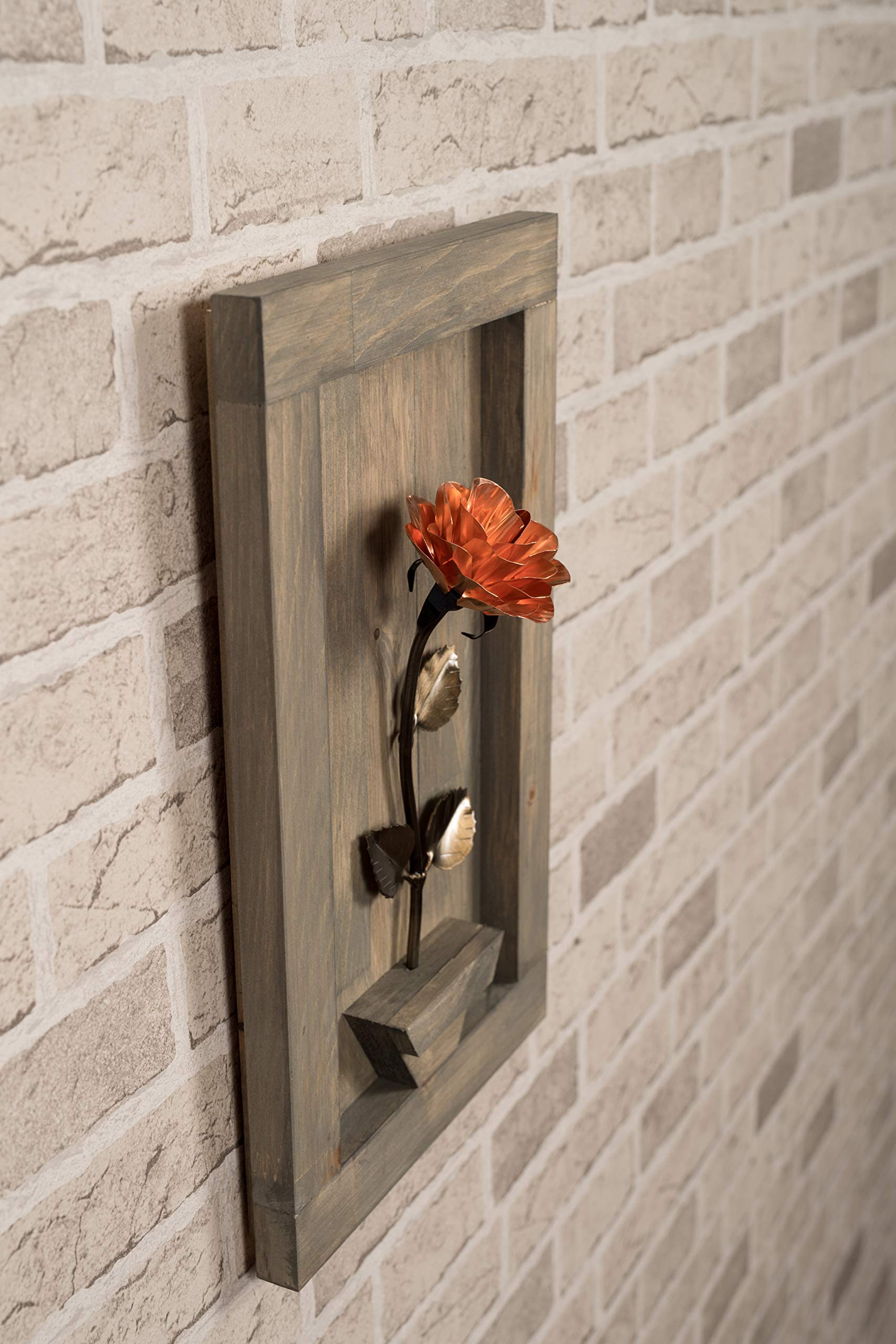 Personalized Gift - Framed Copper Rose for 7th Wedding Anniversary