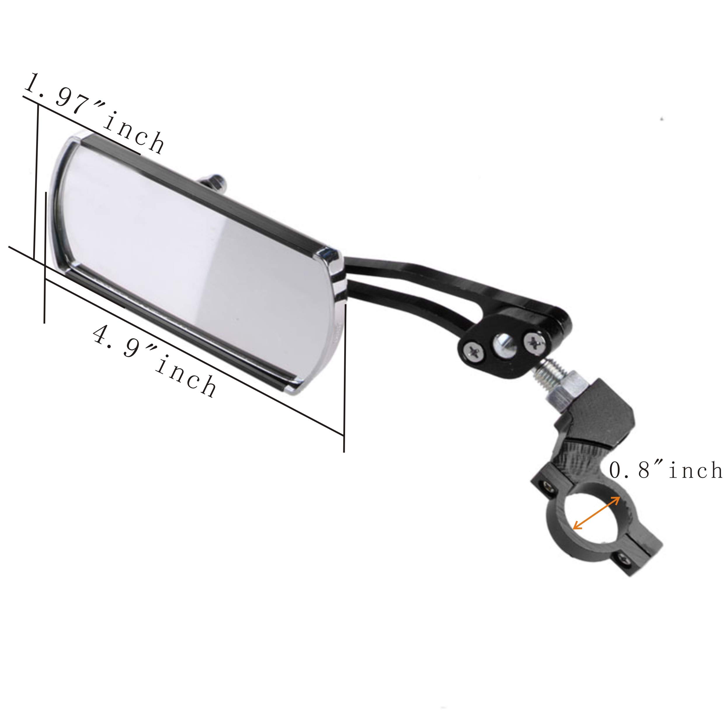 Jeemitery Bicycle Mirror,A Pair of 360°Rotation Back Rearview Mirror Handlebar Wide Angle Bike Mirror-Black