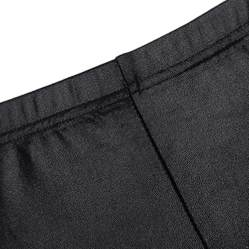 winying Kids Girls Dance Tumbling Athletic Gymnastics Short Stretchy Tight Shorts Bottoms Workout Hot Pants Black 5-6 Years