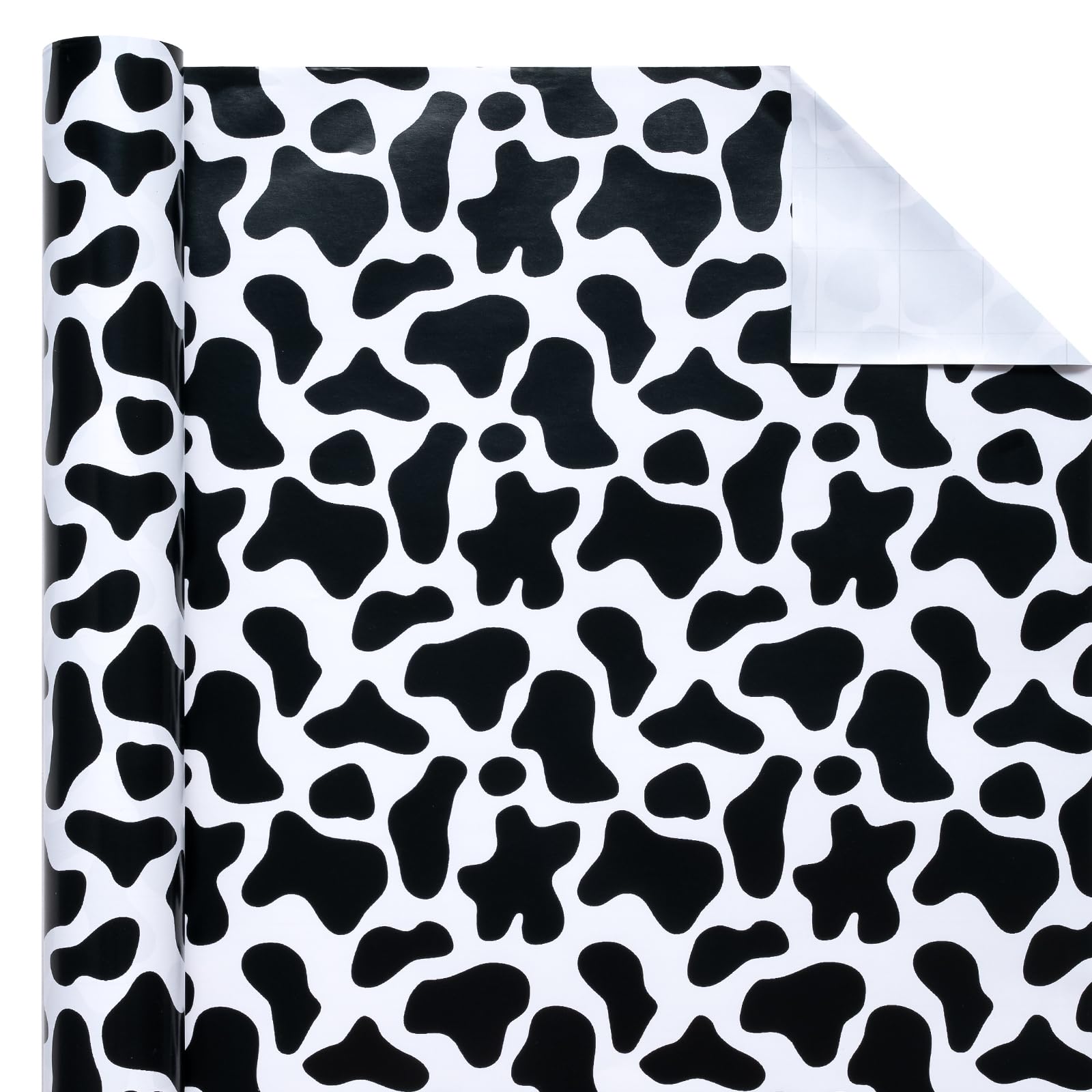 WRAPAHOLIC Wrapping Paper Roll - Mini Roll - 17 Inch X 33 Feet - Cow Prints Design, Perfect for Wedding, Birthday, Holiday, Baby Shower