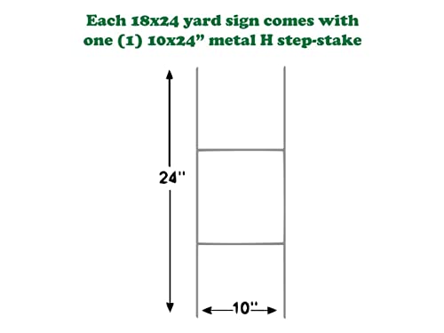 Personalize Custom Yard Sign 24" x 18", Metal H-Stake Included