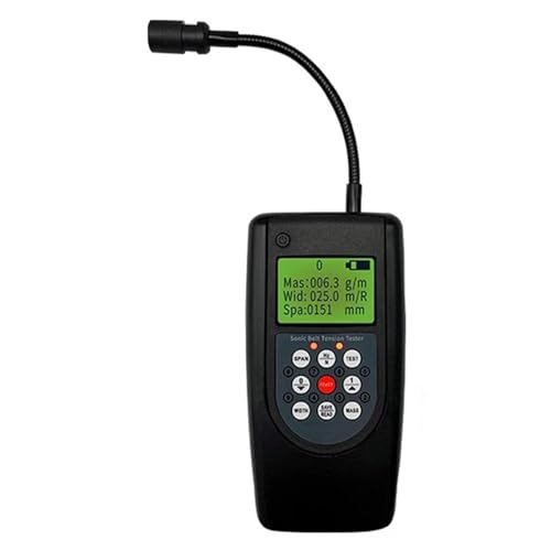 Sonic Belt Tension Meter, Acoustic Tensionmeter, with LCD Backlit Display, Frequency Range 10Hz-680Hz, with Adjustable Direction Probe, for Multi-Ribbed V Belts
