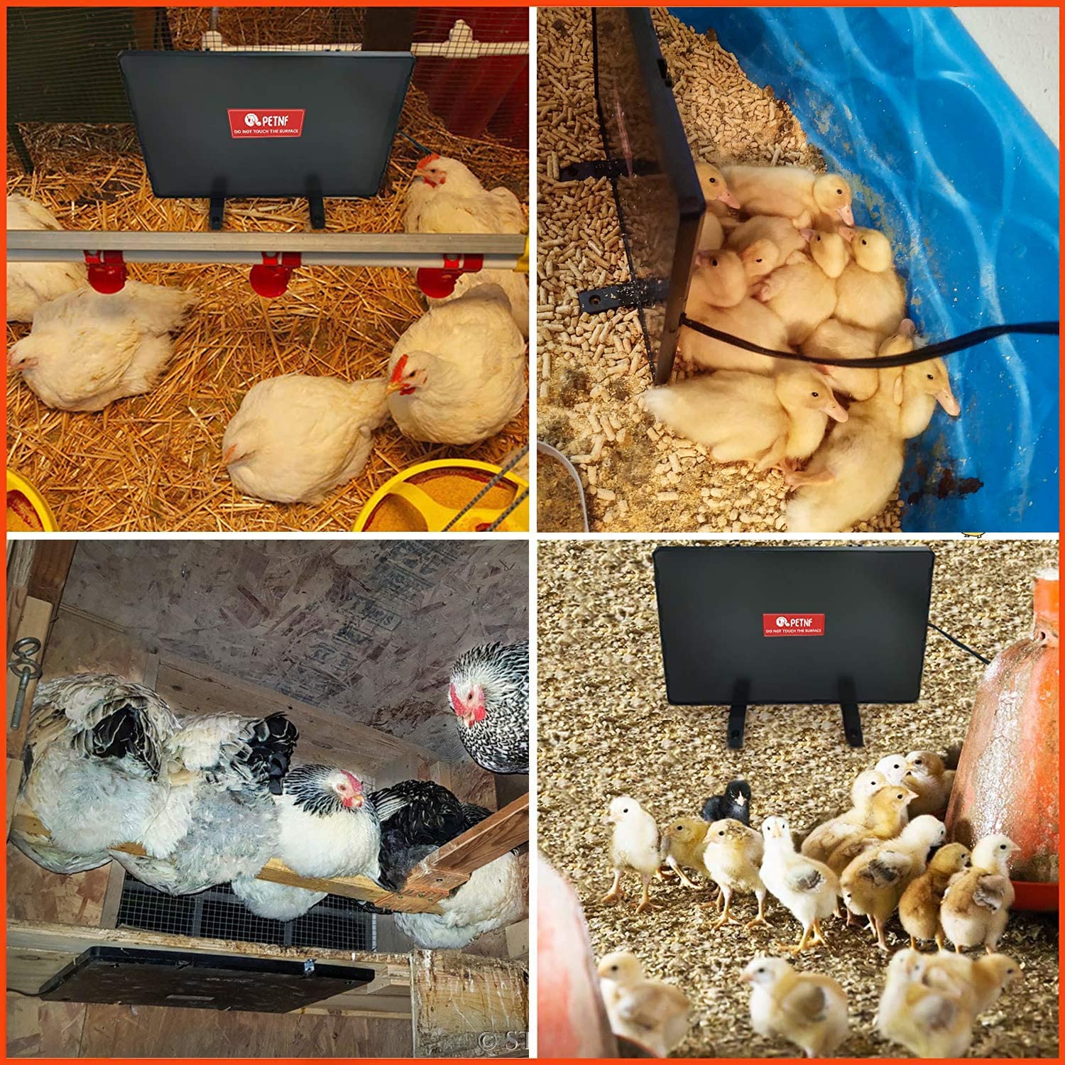 PETNF Chicken Coop Heater 140 Watts Radiant Heat Chicken Heater Energy Efficient Design Safer Than Brooder Lamps Heater for Chicken Coop, Heating Wire UL-Compliant Two Ways to Use, 11.81''x15.74''