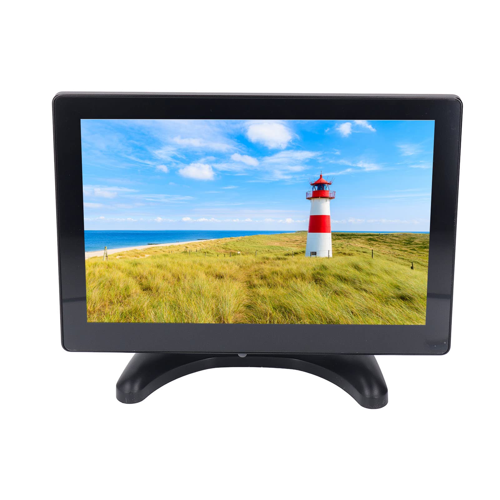 Rosvola Computers Monitor, Portable Monitor 100-240V 10.1in Wide Application with USB Cable for Games (US Plug)