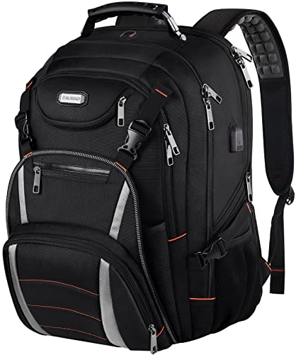 YALIXIAN Travel Laptop Backpack,Extra Large 18.4 Inch Laptop RFID Anti Theft TSA Friendly Backpack with USB Charging Port,Water Resistant,Computer Bag for Women Men Notebook&Basketball