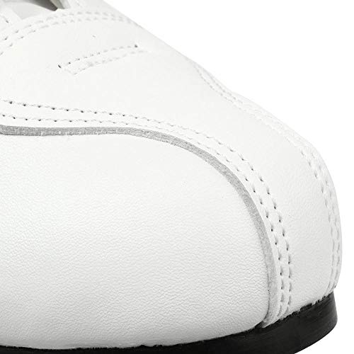 Women's Roller Skates PU Leather High-top Roller Skates Four-Wheel Roller Skates Shiny Roller Skates for Girls (38, White Flash Wheel)