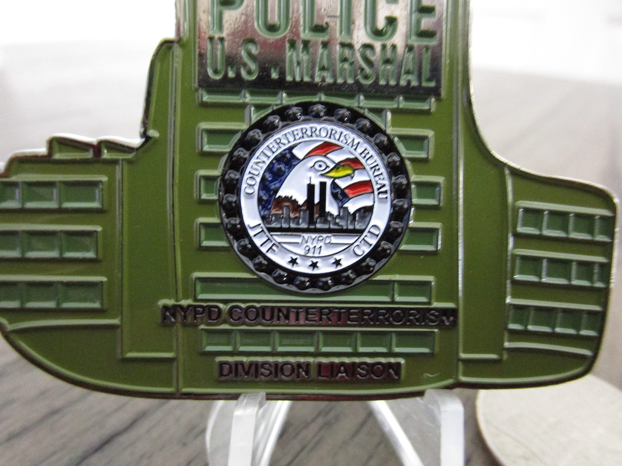 Police US Marshal New York Police Departmen Counter Terrorism Division Liason Tactical Vest Challenge Coin