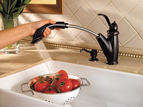 Pfister LG5327YY Marielle 1-Handle Pull-Out Kitchen Faucet in Tuscan Bronze, Water-Efficient Model