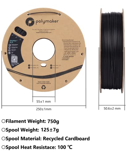 Polymaker PolyCast Filament 1.75mm for Investment Casting 750g Cardboard Spool - 3D Printer Filament for Lost Wax Investment Casting, Similar to Wax Filament for Metal Casting Plaster Cleanly Burn Out