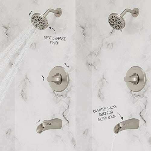 Pfister 8P8-WS2-JDSGS Jaida 1-Handle Tub & Shower Faucet with Adjustable Spray Width In Spot Defense Brushed Nickel