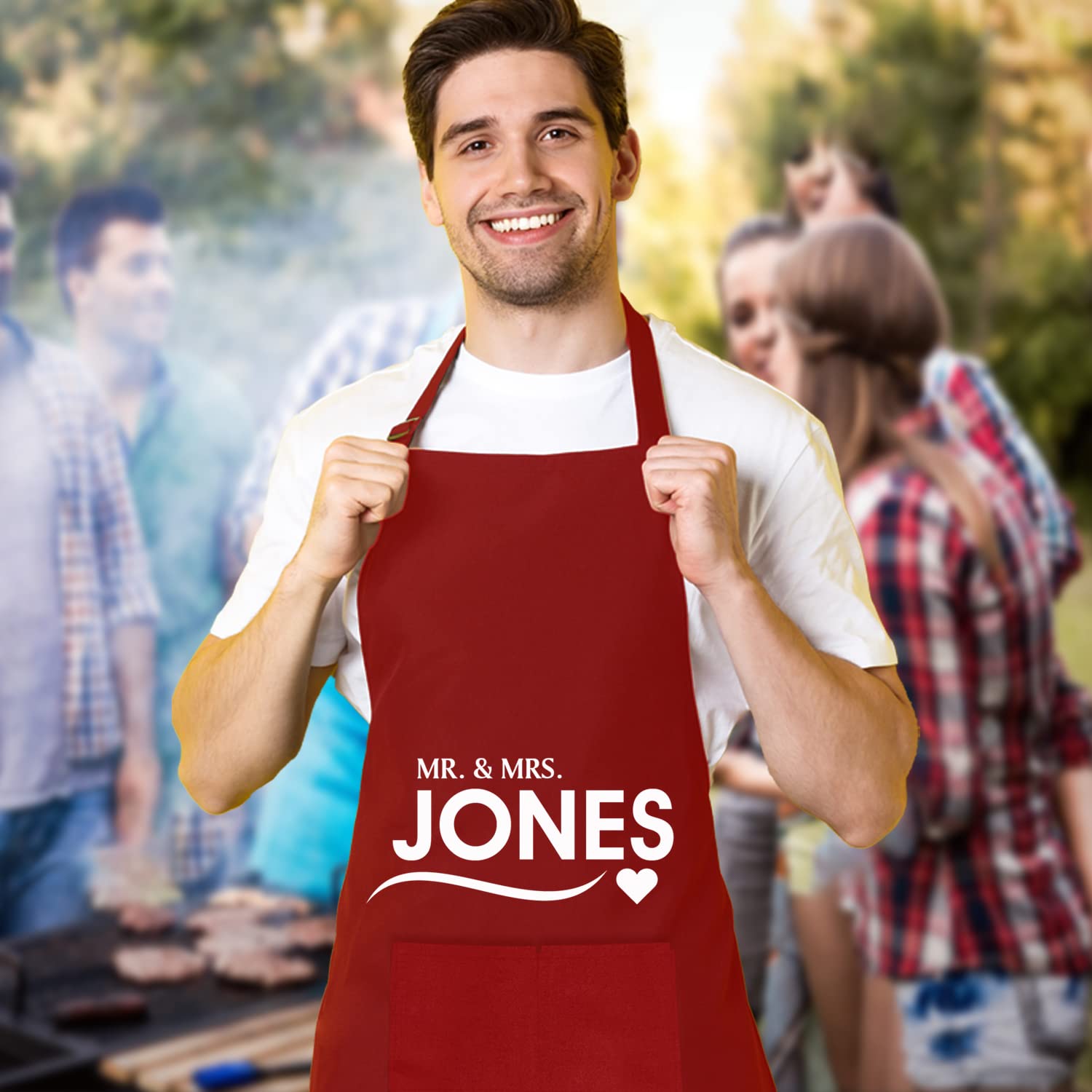 Mr Mrs Aprons, Personalized Aprons For Women and Men, Mr Mrs Gifts, Wedding Gifts, Fathers Day Gifts, Kitchen Apron, Gift For Dad, Cooking Gifts For Chef, Black BBQ Grilling Aprons
