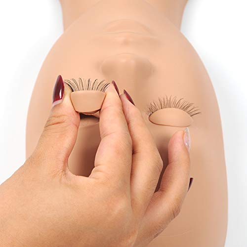 JINGFA Eyebrow Eyelash Makeup Training Mannequin Head With Realistic Removable Eyelids With Eyelashes