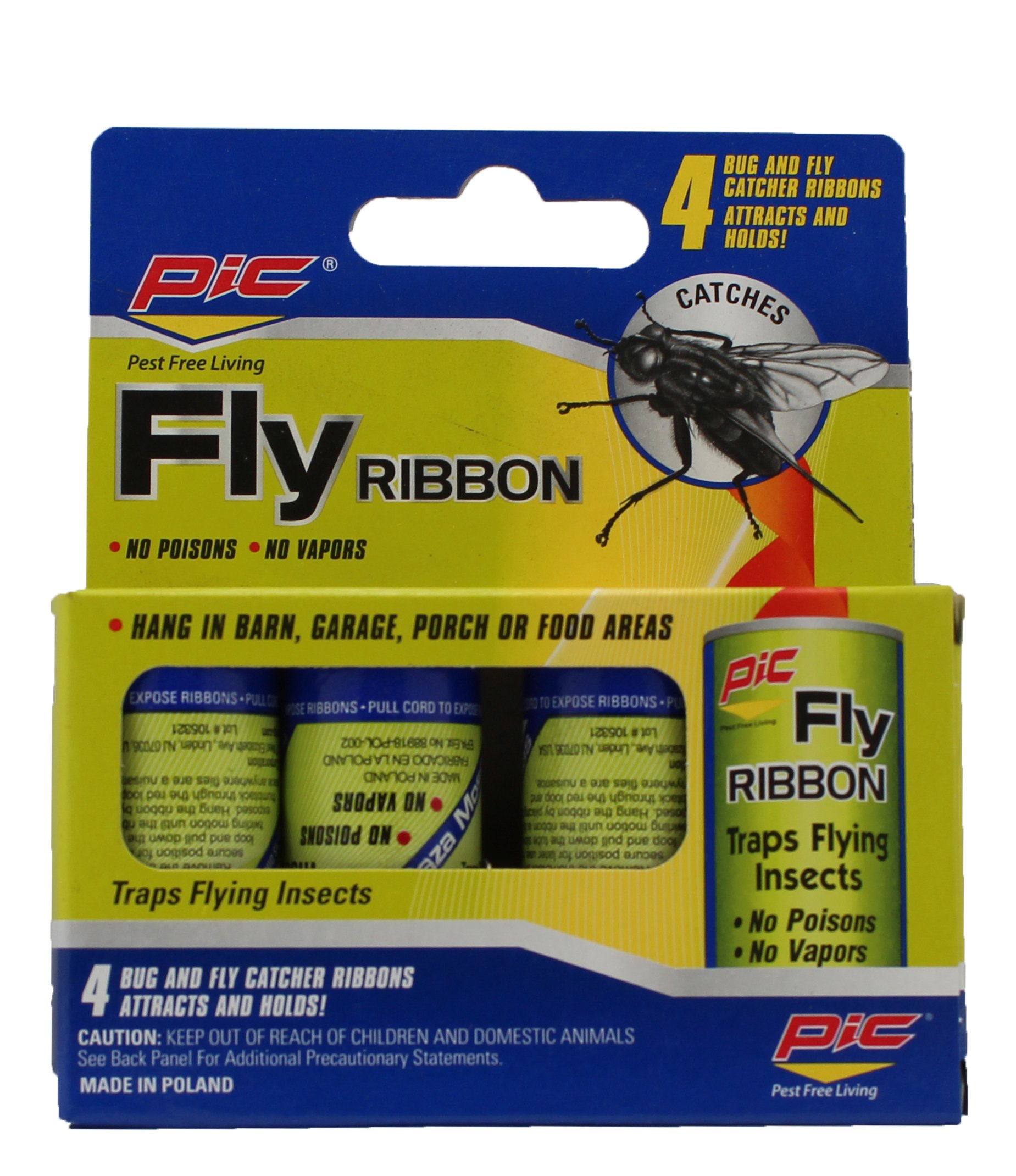 PIC Fly Ribbon Bug & Insect Catcher (4 Pack)