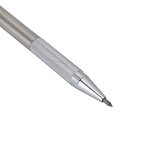 Oumefar Tungsten Steel Glass Cutter, 1 pc Scriber Metal Cutting Lettering Diamond Scribe Pen Engraver Glass Cutting Metal Scribe Tool for Ceramics (Silver)